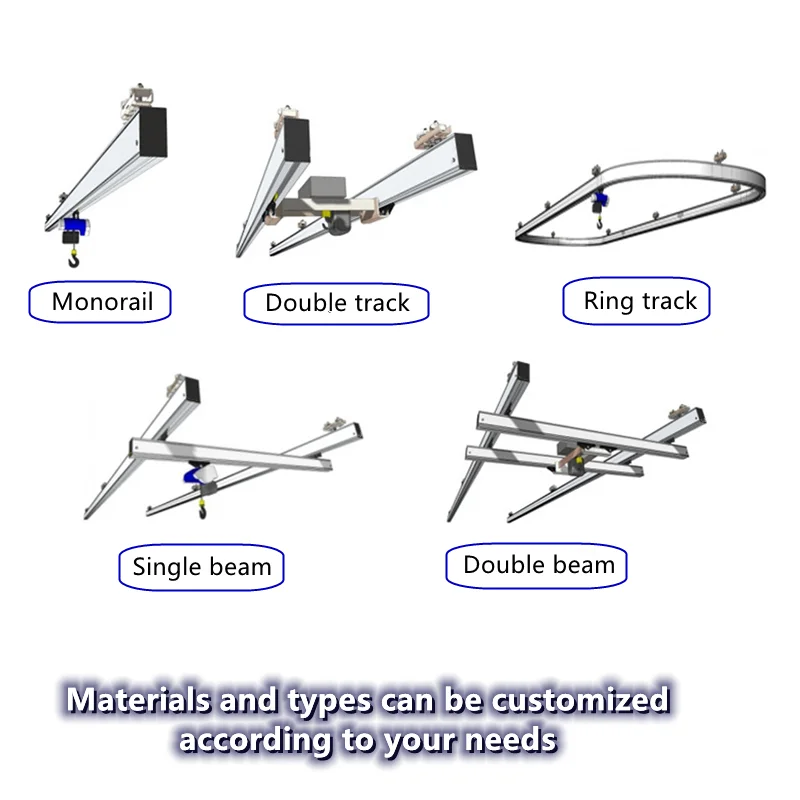 1t 2t 3t Assembly Line Kbk Crane System 500kg Single Girder Rigid Track ...