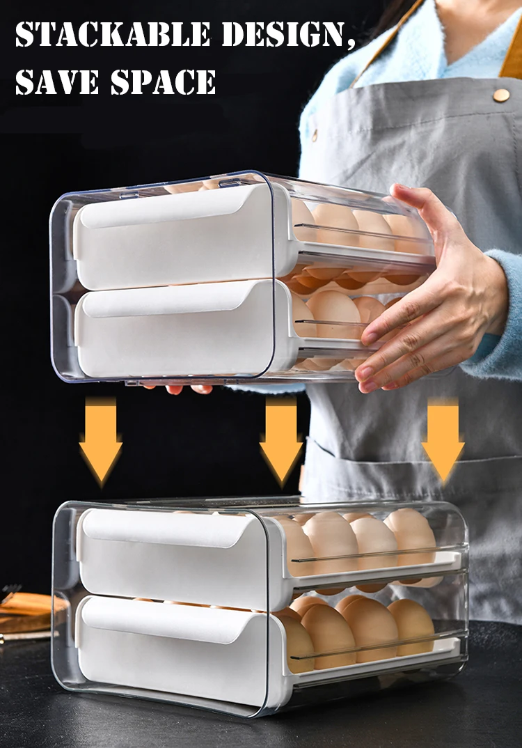 32 Grid Retain Freshness Refrigerator Food Container Packing Box Tray ...