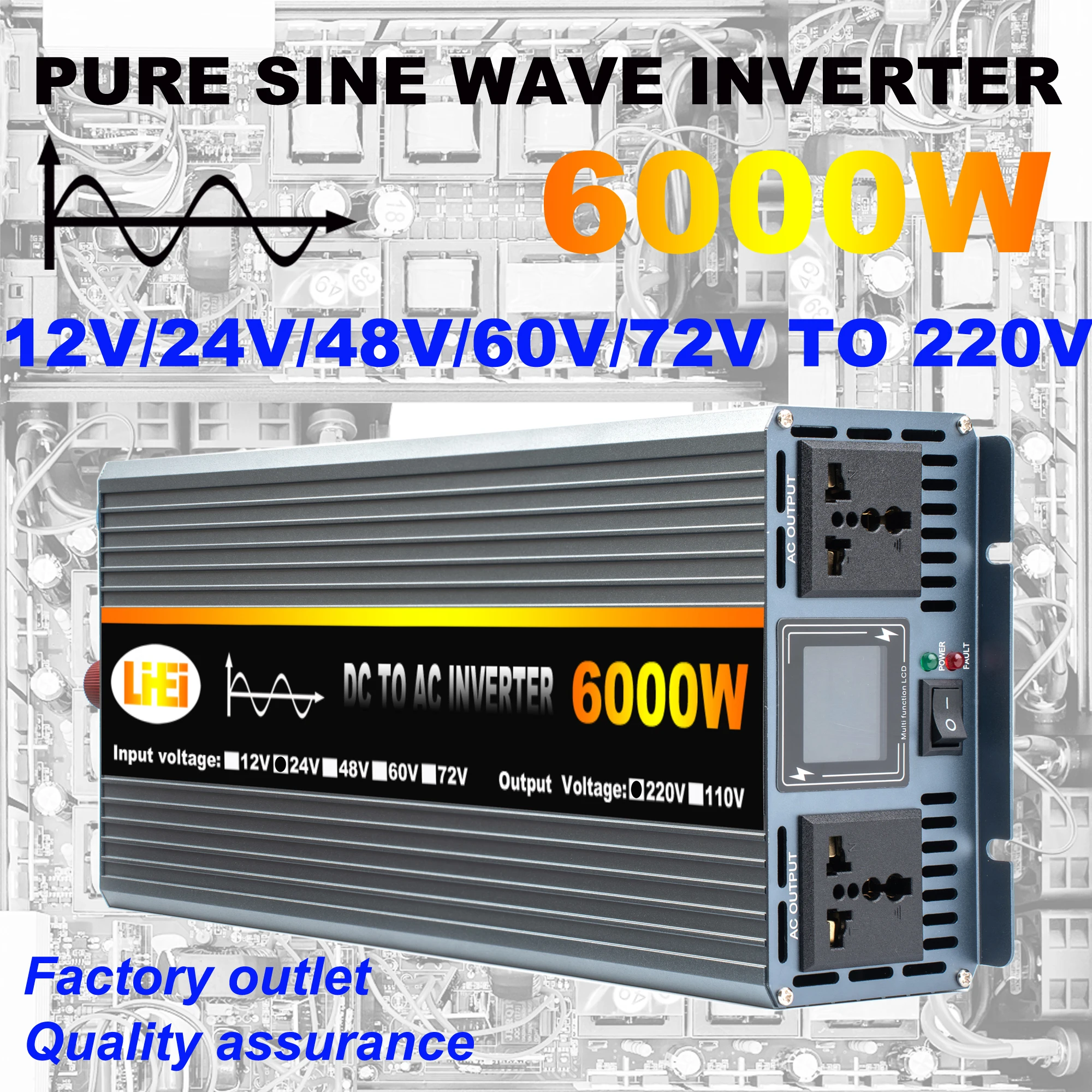 6000w Inverter Toroidal Transformer Car Inverter Onda Pura 6000w 4buc ...