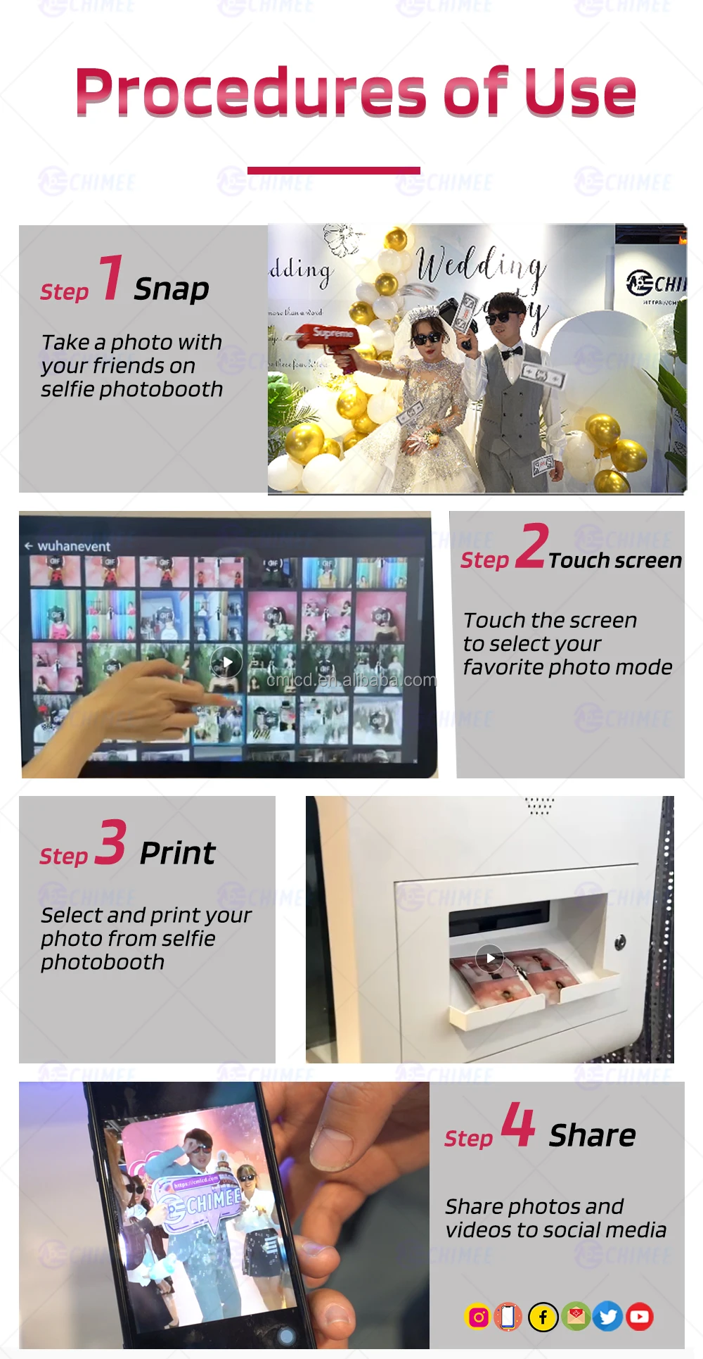 DSLR Photo Booth with Printer - 21.5 Inch Touch Screen