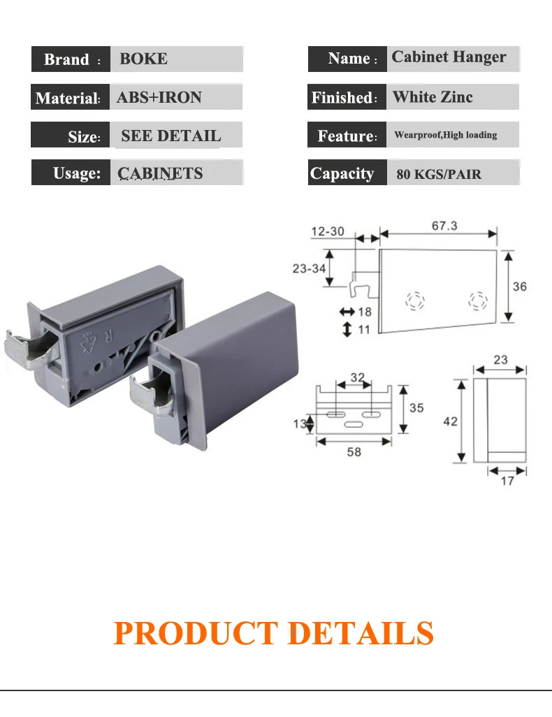 2022 BOKE Kitchen Concealed Cabinet Hanger - Secure & Stylish