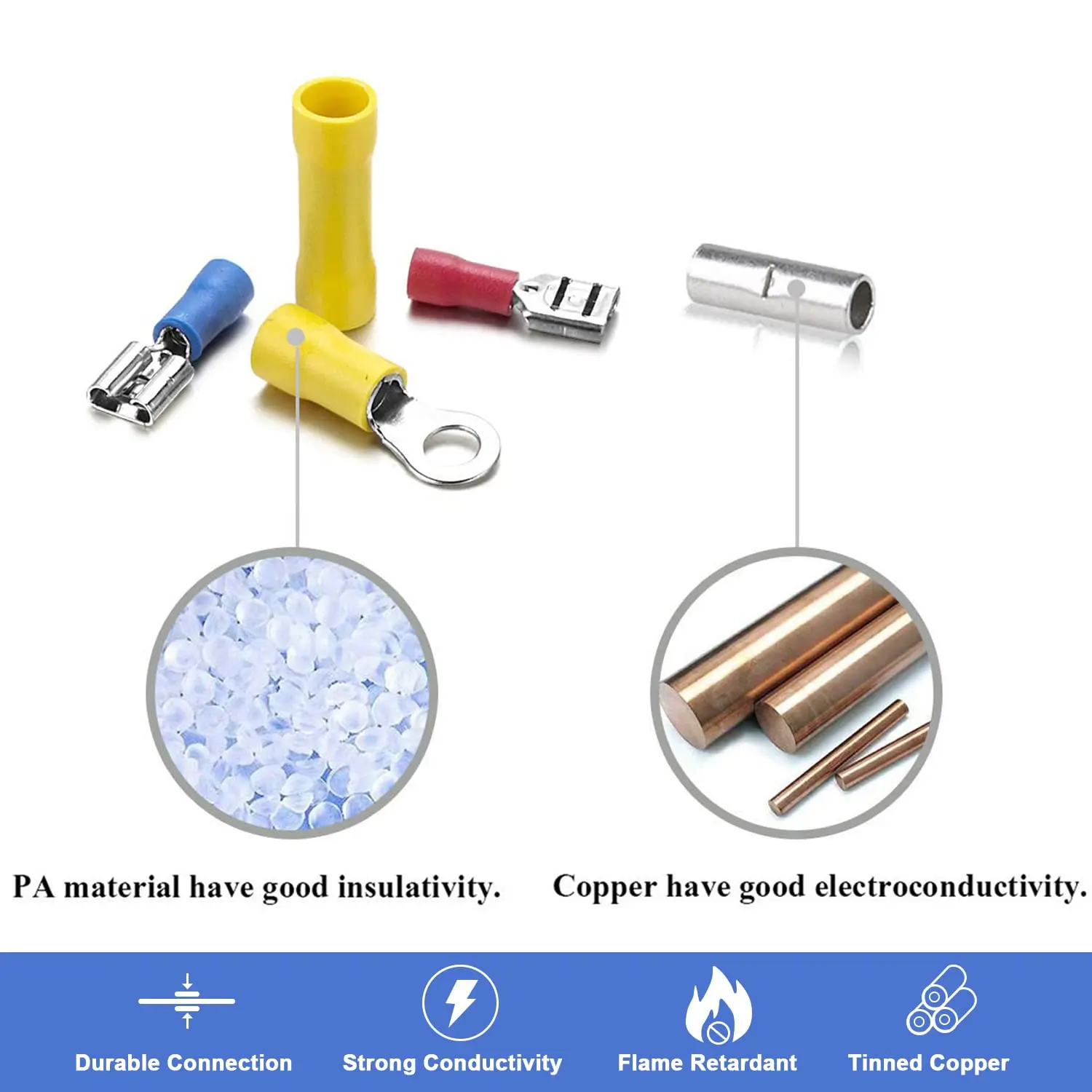 700pcs Combination Electrical Wire Connectors Set Insulated Wire Crimp ...