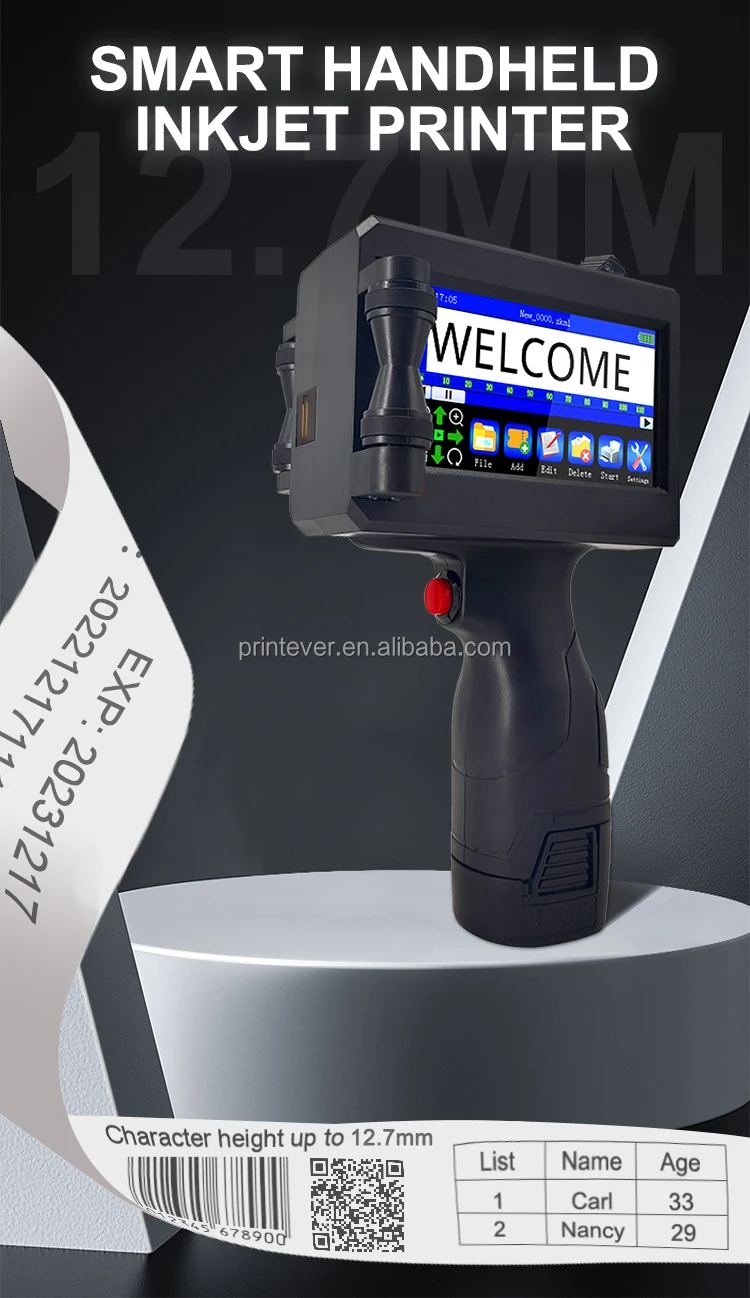 Handheld Inkjet Printer Date Encoder Date Inkjet Small Coding Machine ...