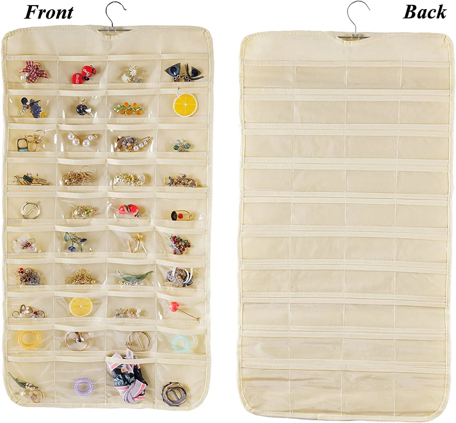 Three-dimensional Side-sided Jewelry Chain Storage Organizer Bag Flat ...