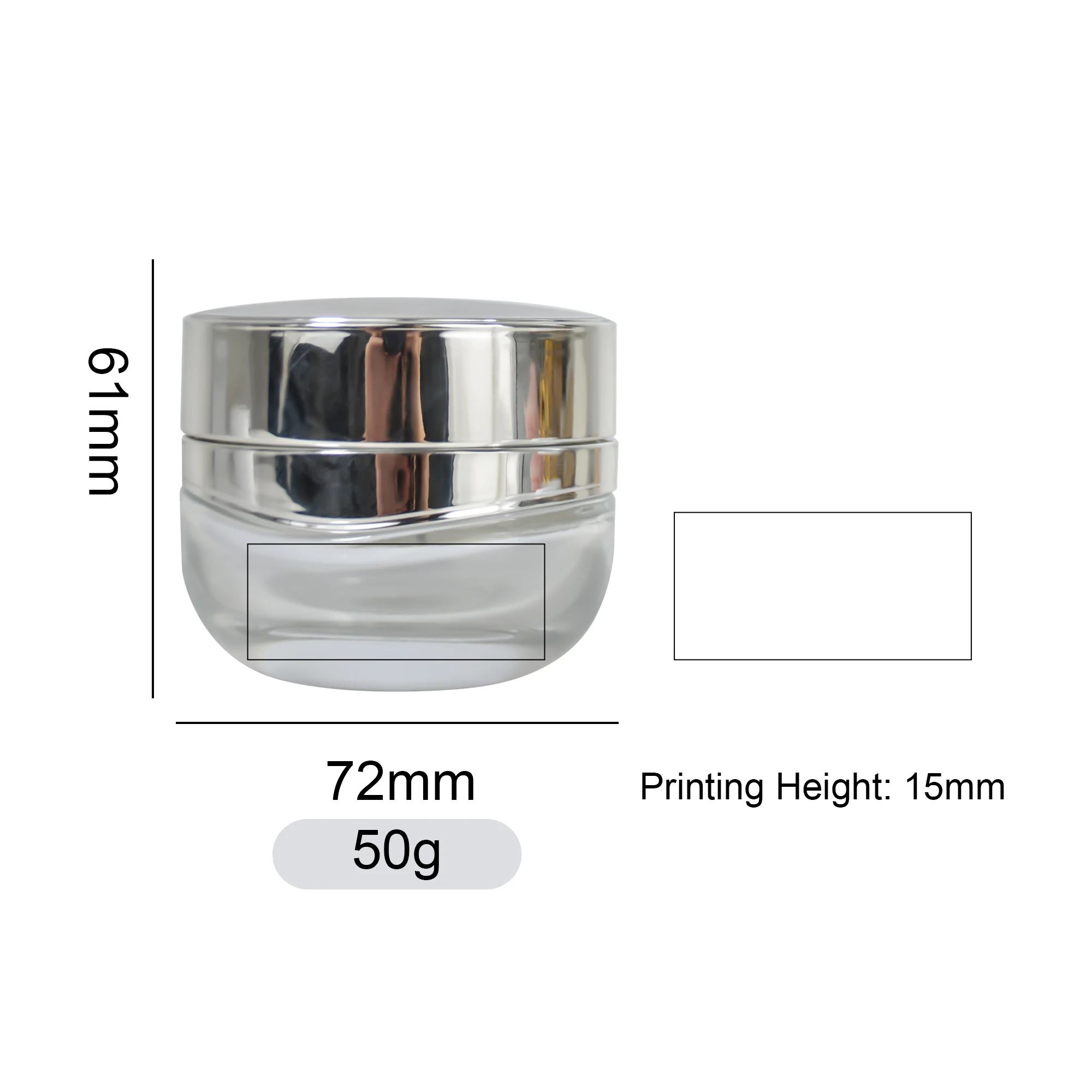 Make Up Face Cream Lip Balm Lotion Storage Containers White Silver Edge ...