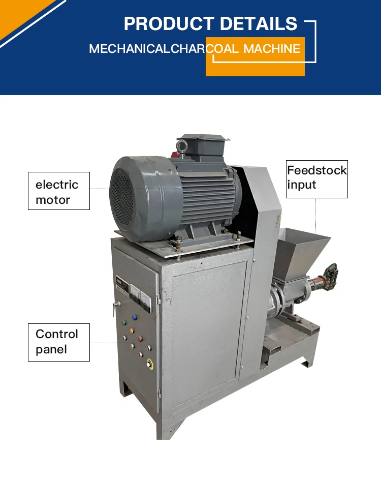 Orchid Charcoal Extruder Sawdust Mechanism Charcoal Machine Straw ...