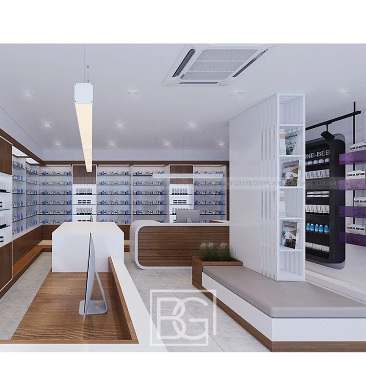 Pharmacy Counters Display Cabinet - Benson Custom Shelves