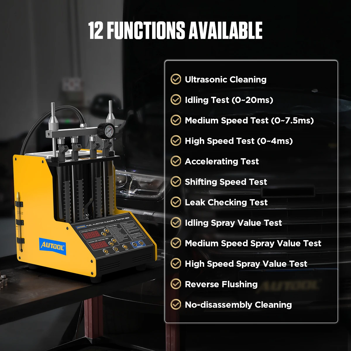 AUTOOL CT150 Fuel Injector Cleaner Tester Car Motorcycle Gasoline ...