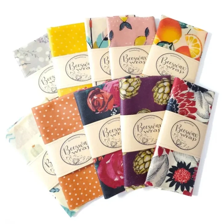 Organic Cotton Cloth Bees Wax Wrap - Eco-Friendly Food Storage