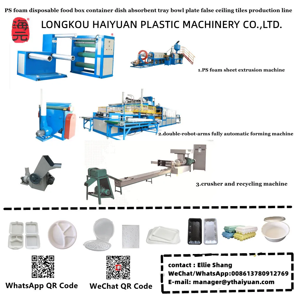 Low Price Foam Dish /tray Making Machine Ps Foam Plate Production Line ...