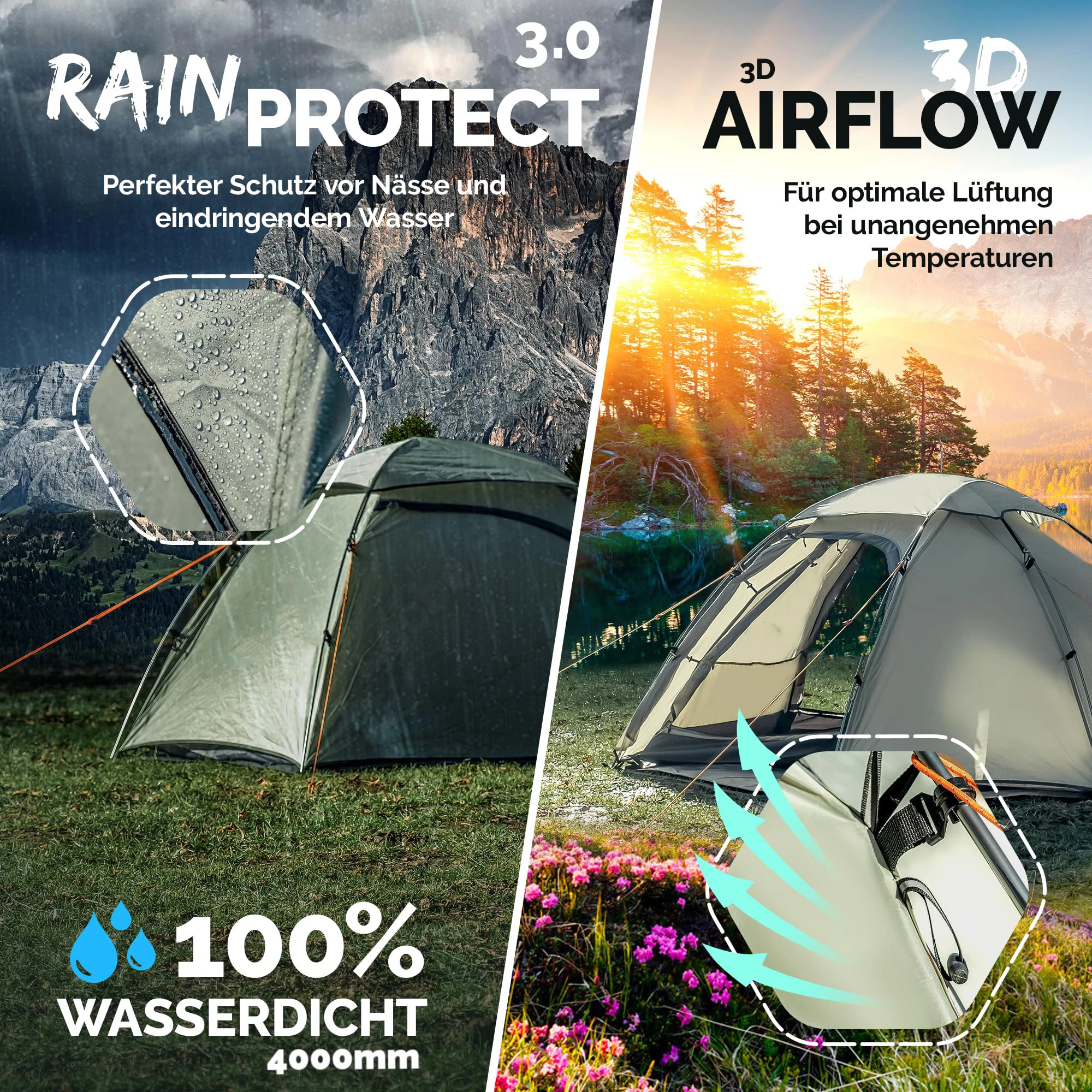 Custom Outdoor Waterproof Ultralight Trekking Tent Outdoor Camping ...