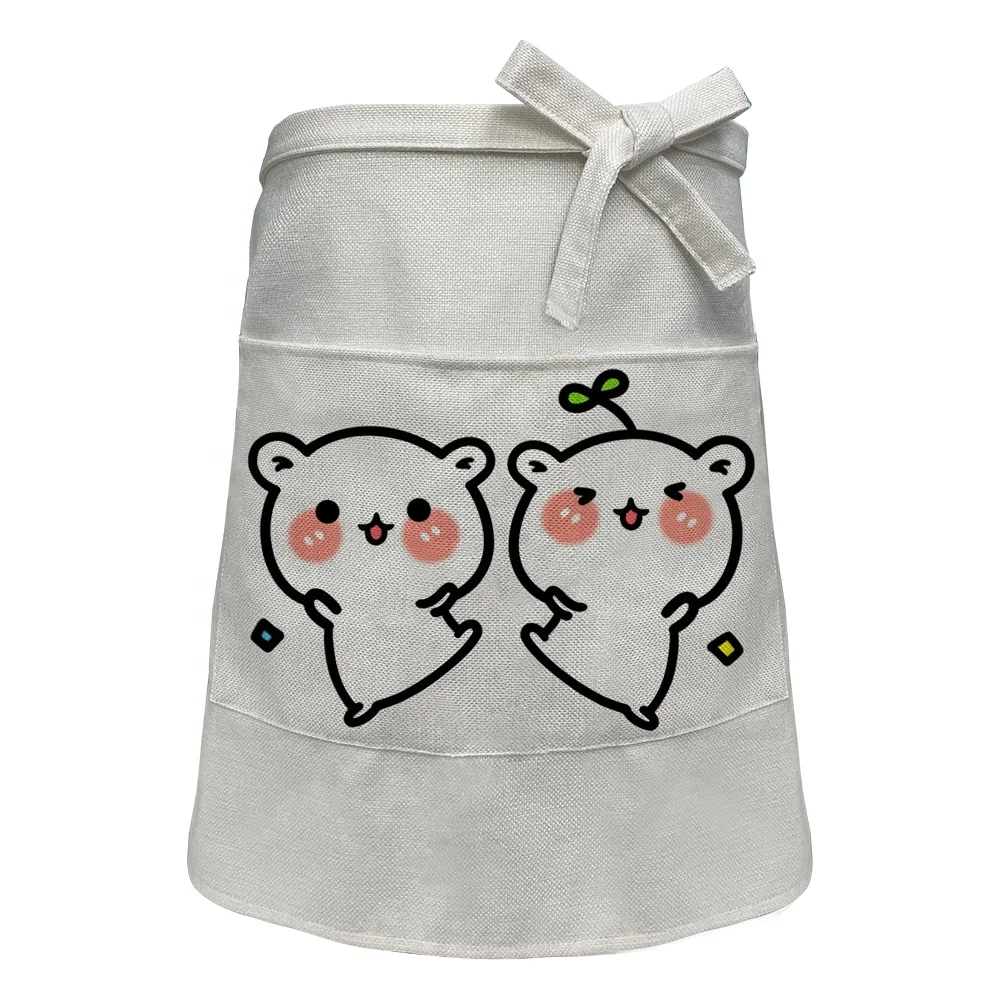 Prosub Custom Printed Linen Sublimation Waist Apron Kitchen Coffee Shop ...