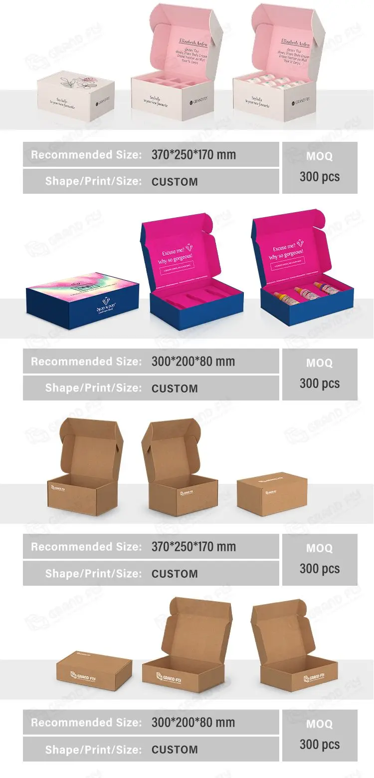 Custom Retail Logo Color Paper Mailing Product Box Printed