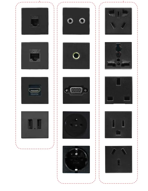 Universal Desktop Rotatable Sockets Set Outlet Desk Power Extension ...