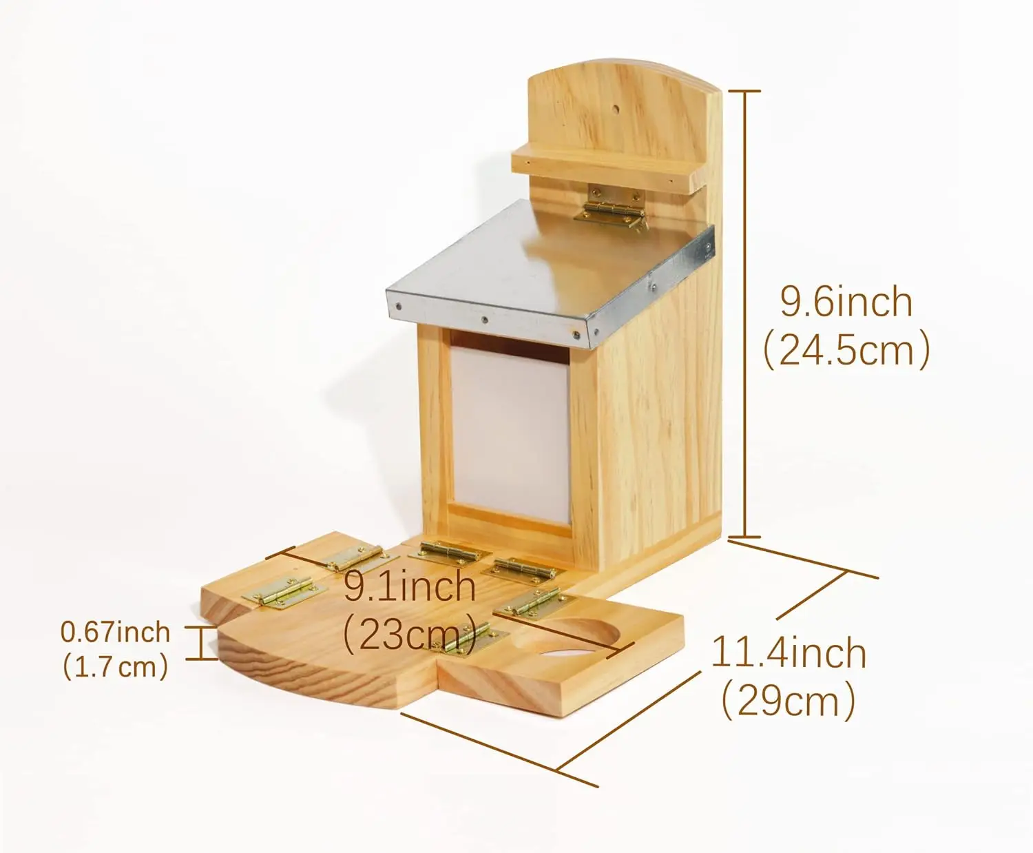 Wooden Squirrel Feeder Box Stations With Corn Cob Holders And A Cup For ...
