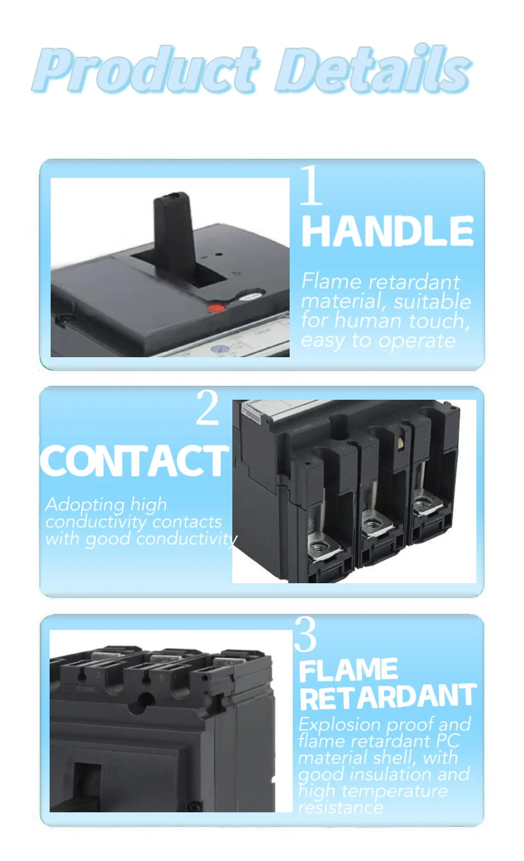 High Quality Molded Case Circuit Breaker Low Voltage Products Motor ...