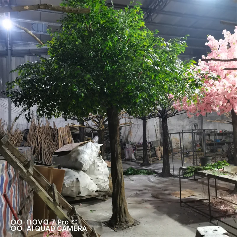 Forest Wedding Decor Silk Artificial Banyan Tree Tabletop White And ...