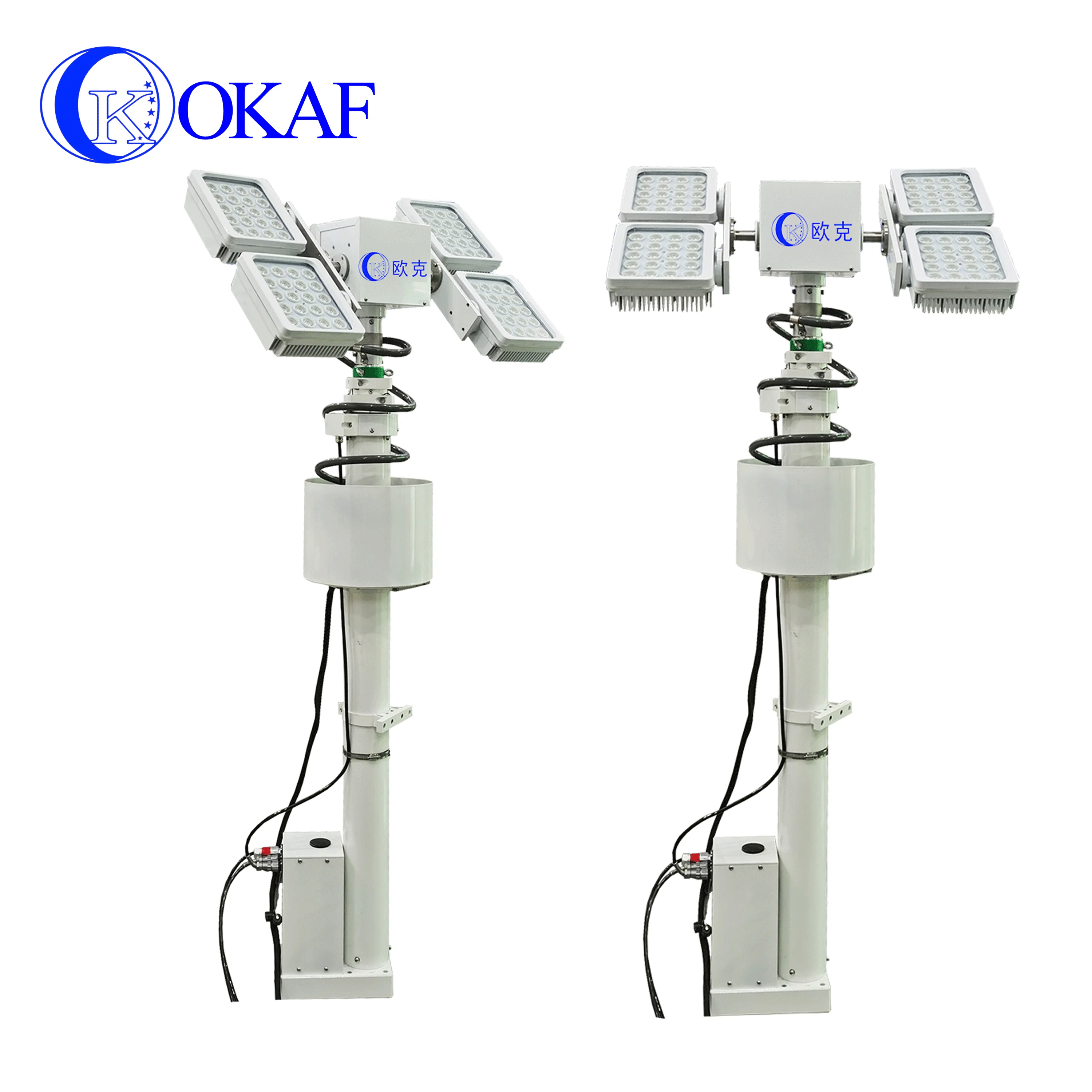 Portable Telescoping Mast Fire Truck Mounted Emergency Lighting ...