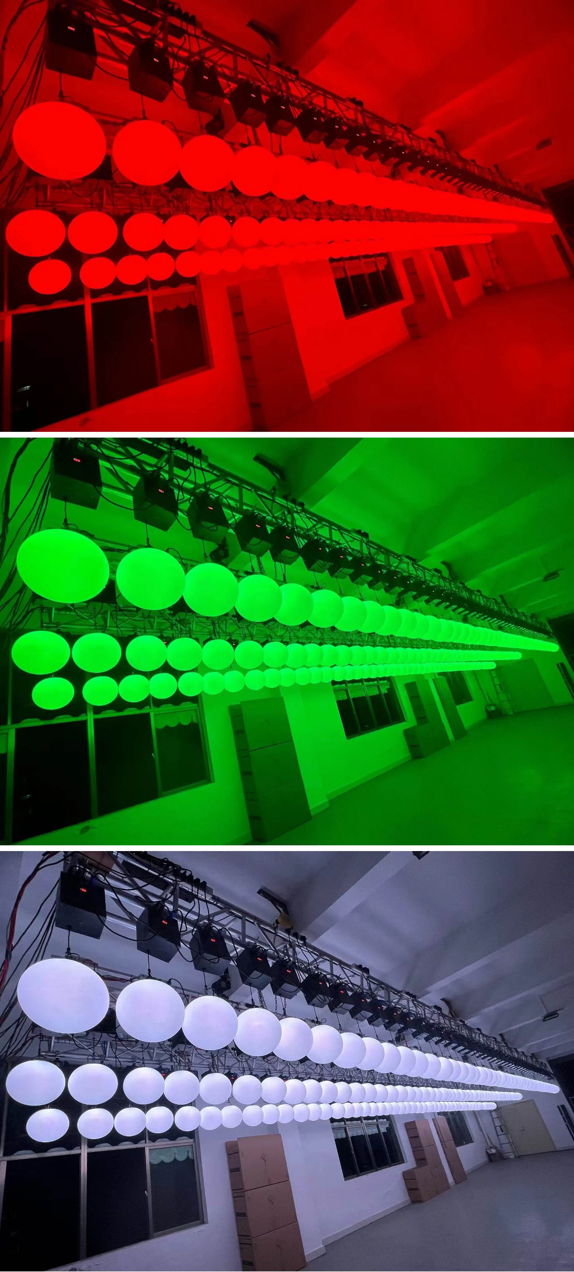 DMX 512 RGB LED Lifting Ball Light LED Sphere Winch Ball Kinetic Light ...