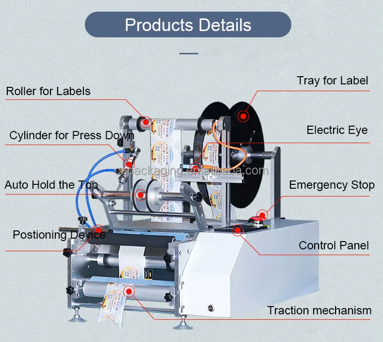 Shampoo Water Bottle Label Applicator Automatic Single Side Sticker ...