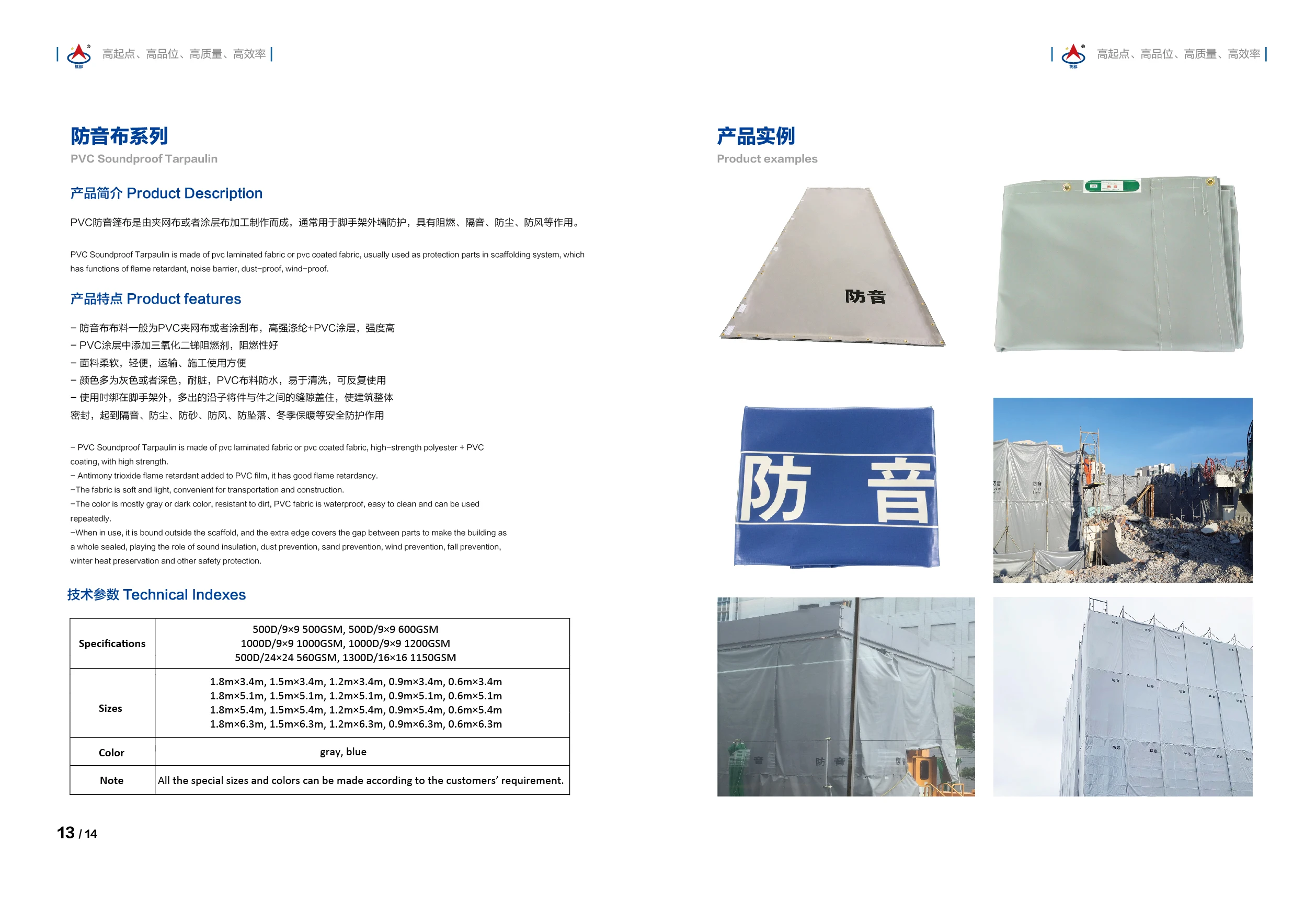 Japan Fire-retardant Scaffolding PVC Acoustic Sound Insulation ...