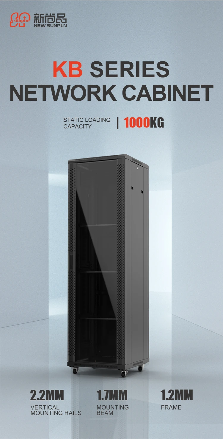 Server Rack Type Network Cabinet 15 32 40u 19 Inch OEM Steel Glass Mesh ...