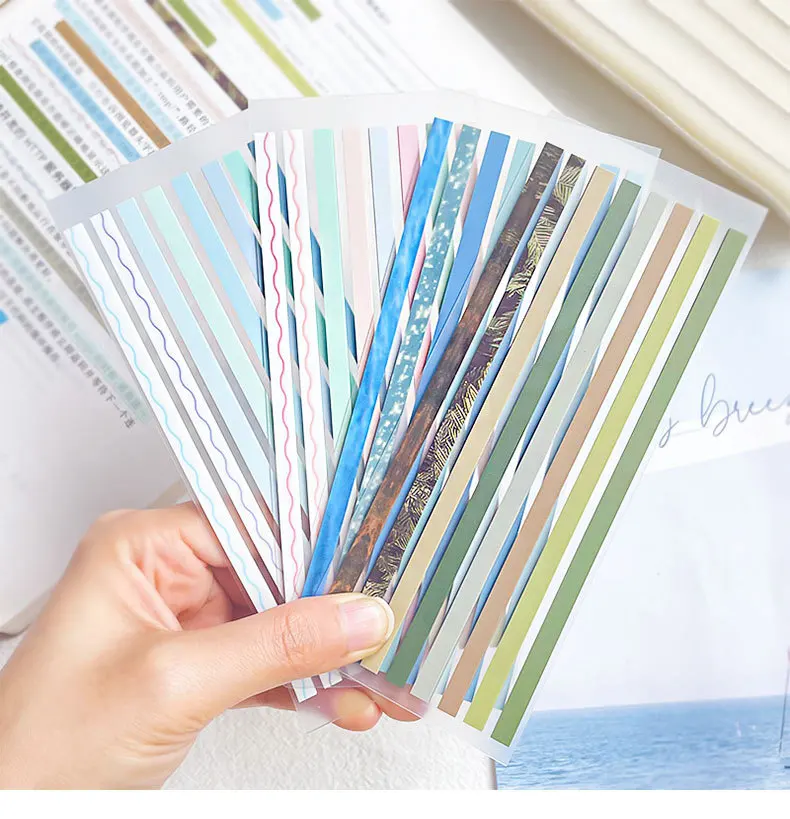 New Pet Extra Slim Strip Index Sticker Creative Translucent Gradient ...