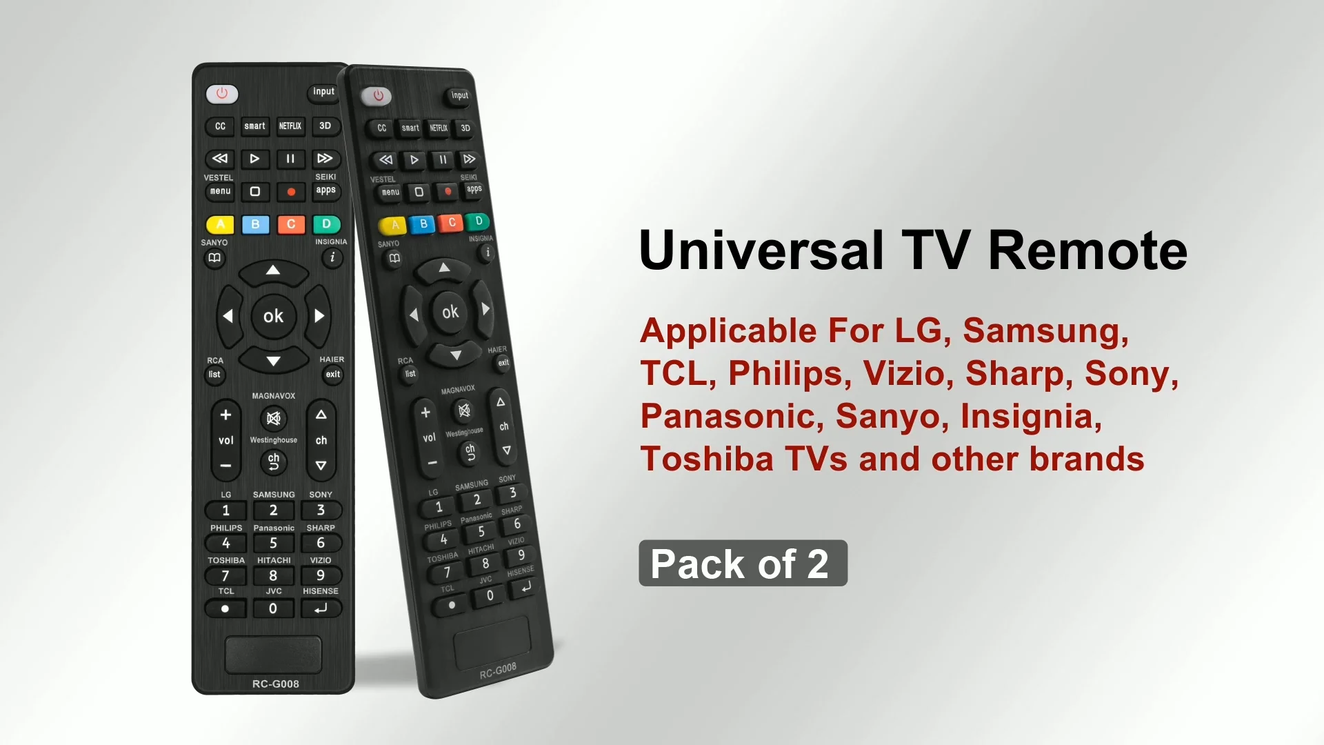 Smart Universal Tv Remote Control For Lg Samsung Tcl Philips Vizio ...