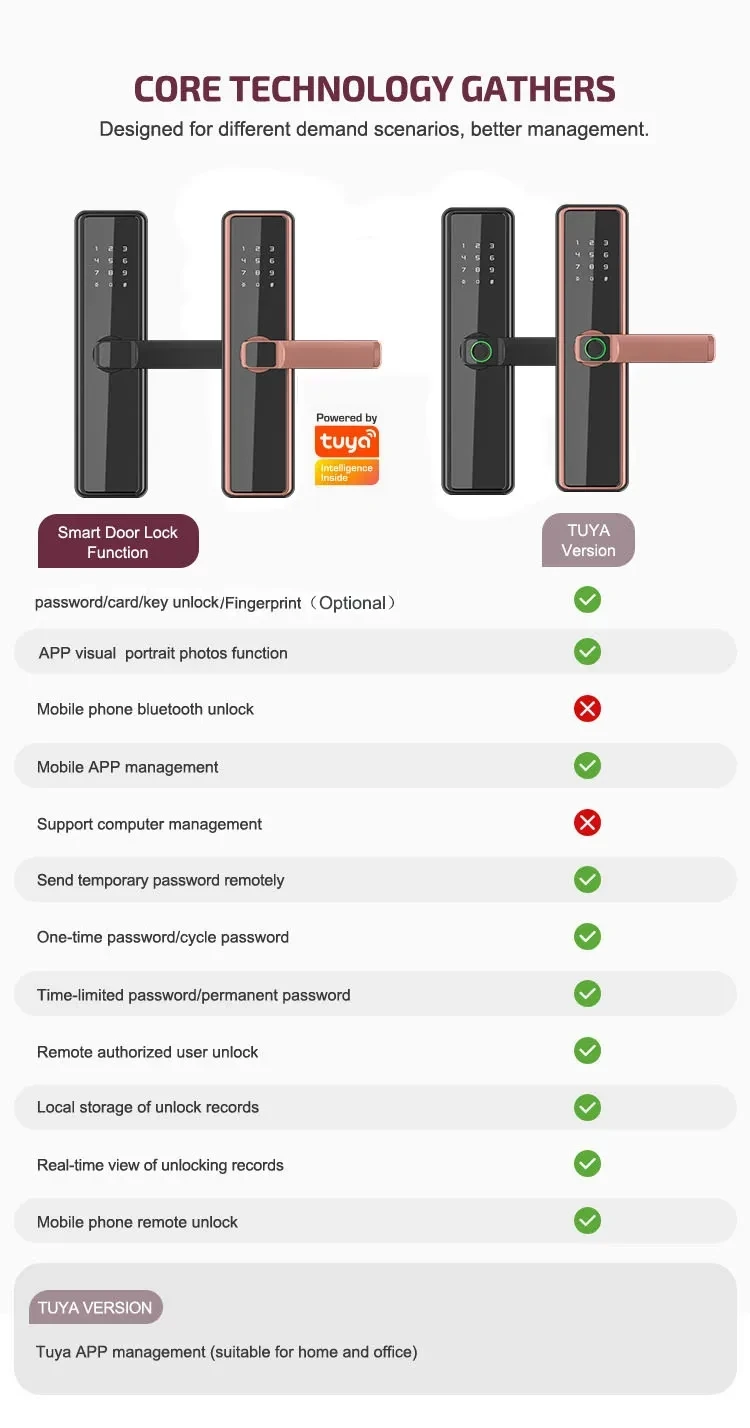 Aidmi Smart Locks Security Electronic Handle Digital Tuya Ttlock ...