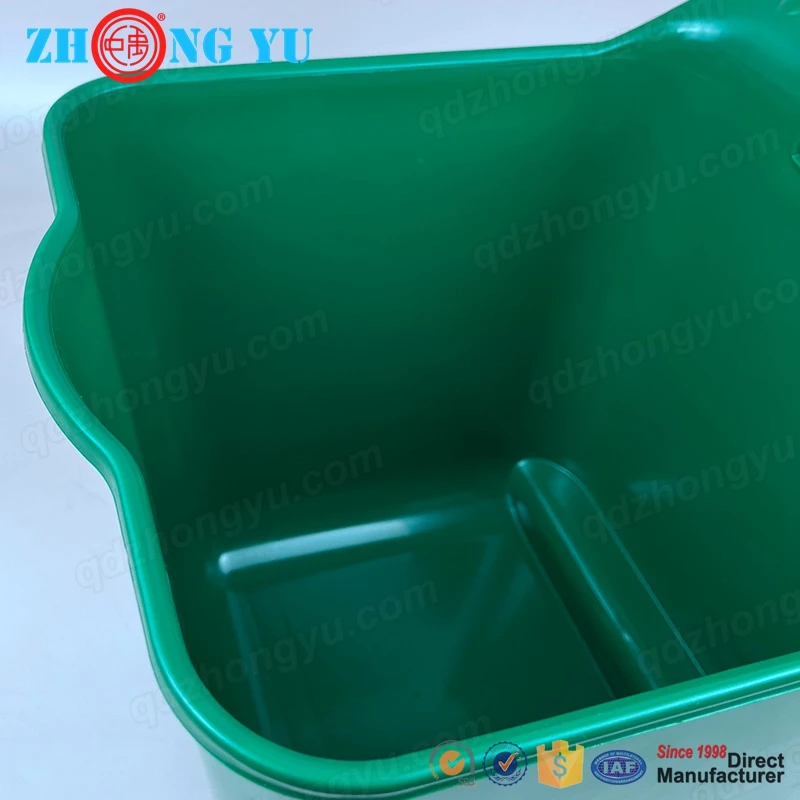 Green Color Plastic Feed Troughs Hook Over Livestock Cattle Cow Animal ...
