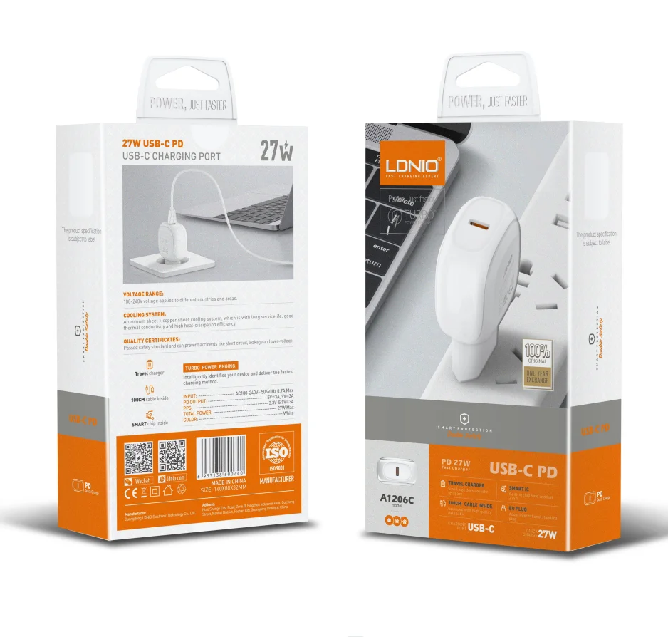 Ldnio A1206c Wholesale Original Usb Type C 20w 27w Pd Eu Wall Fast Charging Phones Charger For ...