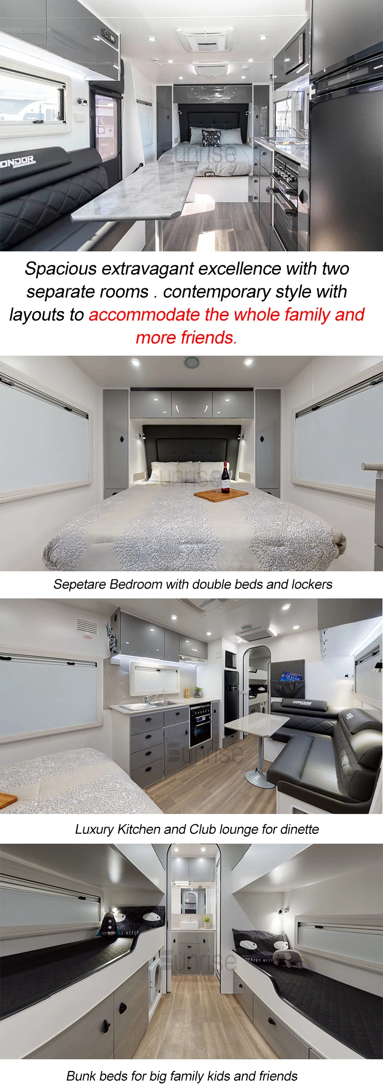 SUNRISE RV Custom 24ft Luxury Camper Van - Family Friendly