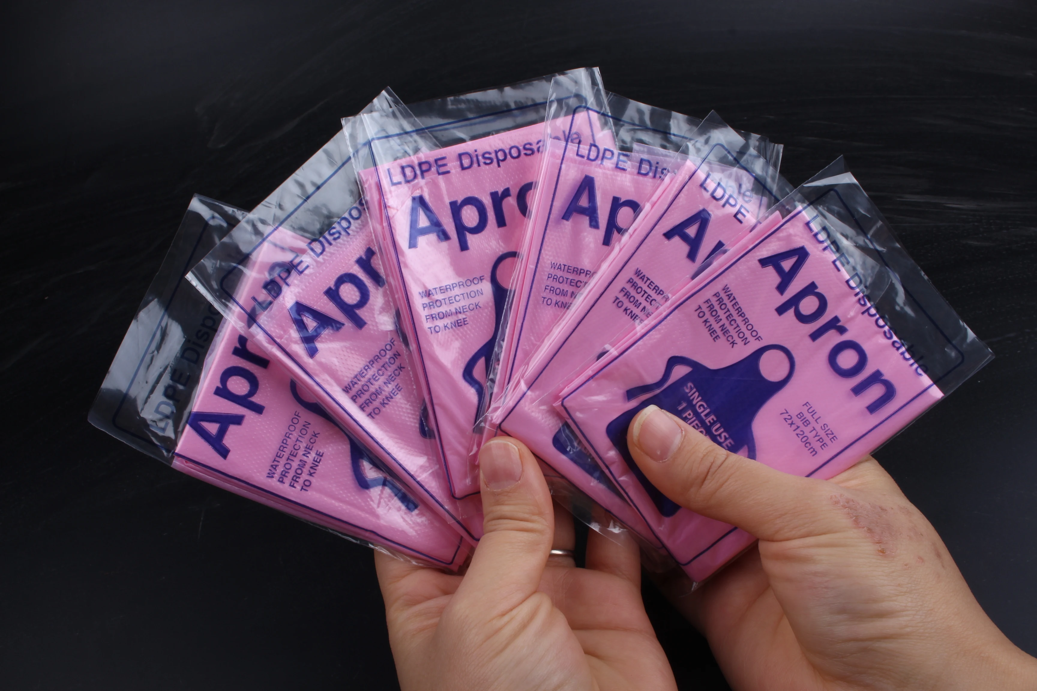 Disposable Pe Plastic Apron Customized Logo And Package,Food Processing ...