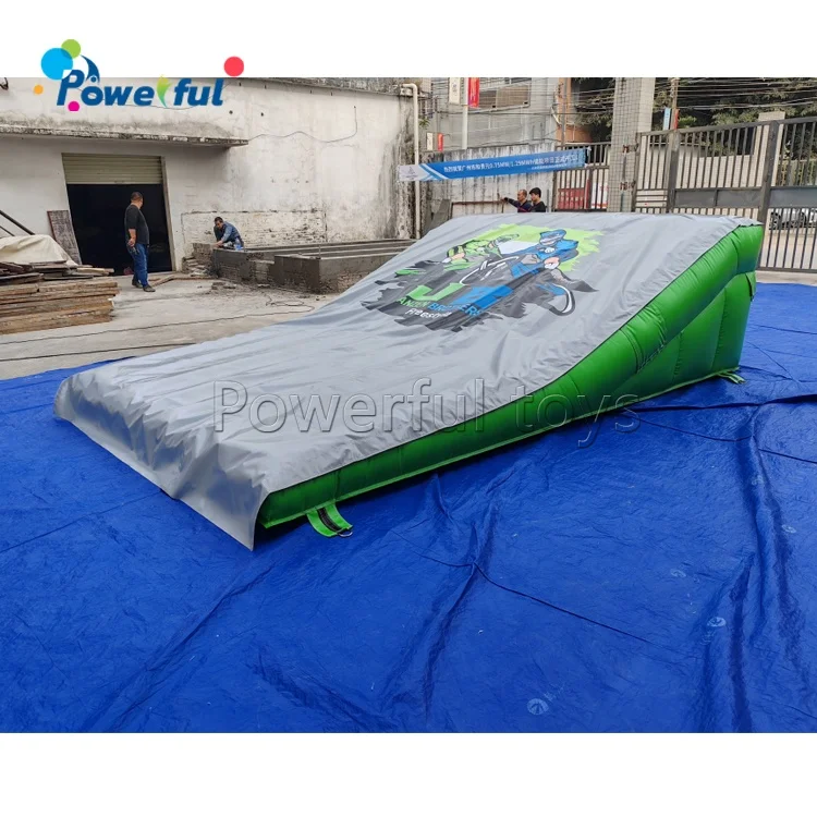 Customized Size Fmx&bmx Slope Inflatable Dirt Bike Landing Airbag Inflatable Skiing Airbag Ramp ...