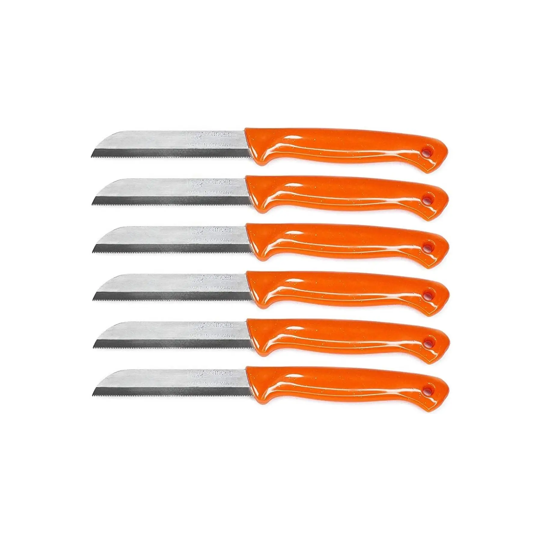 Set Of 6 Orange Fruit Knives With Glitter Holes - Buy Orange Fruit ...