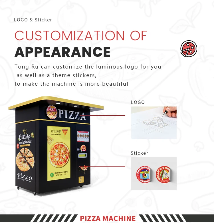 Outdoor Business Self-service Fast Food Making Machine Hot Pizza Kiosk ...