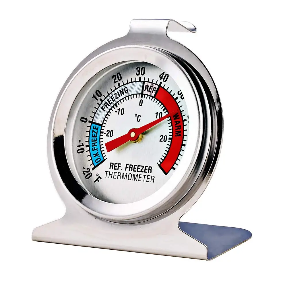 Refrigerator Thermometer Classic Fridge Thermometer Large Dial with Red ...