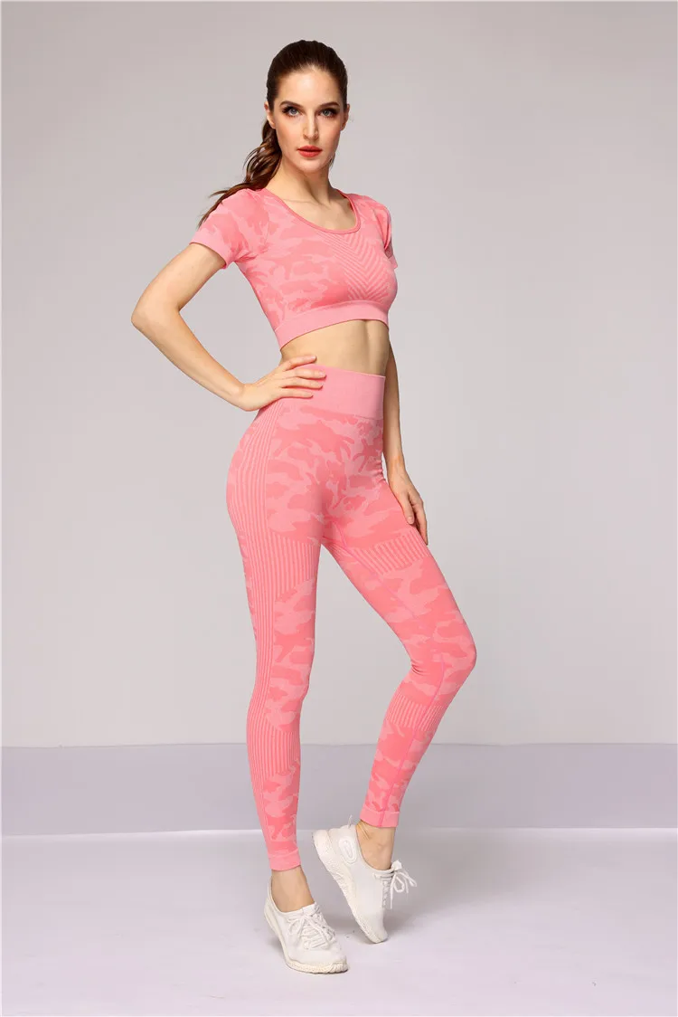 Custom Seamless Leopard Print Gym Fitness Suit Hip Lift Yoga Clothing ...