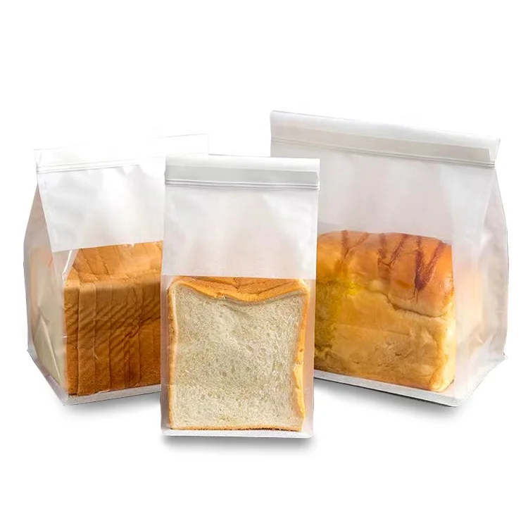 Toast Bread Packaging Paper Bags With Window Kraft Paper Food Plastic ...