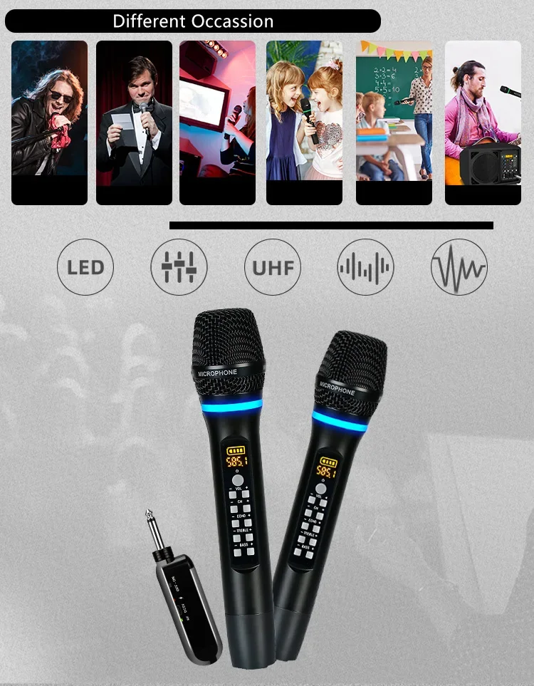 Professional Stage-grade Uhf Wireless Microphone System Handheld ...