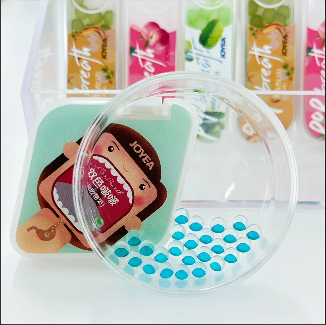 0 Sugar Fruity Chewing Gum Oral Care Probiotics Exploding Bead Fresh ...