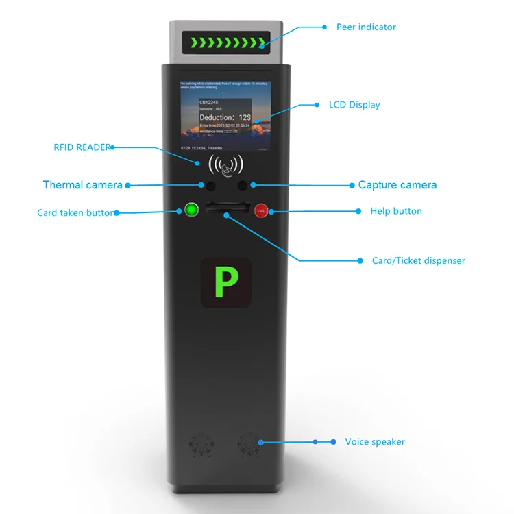Automatic Parking RFID Card Qr Code Bar Code Access Control