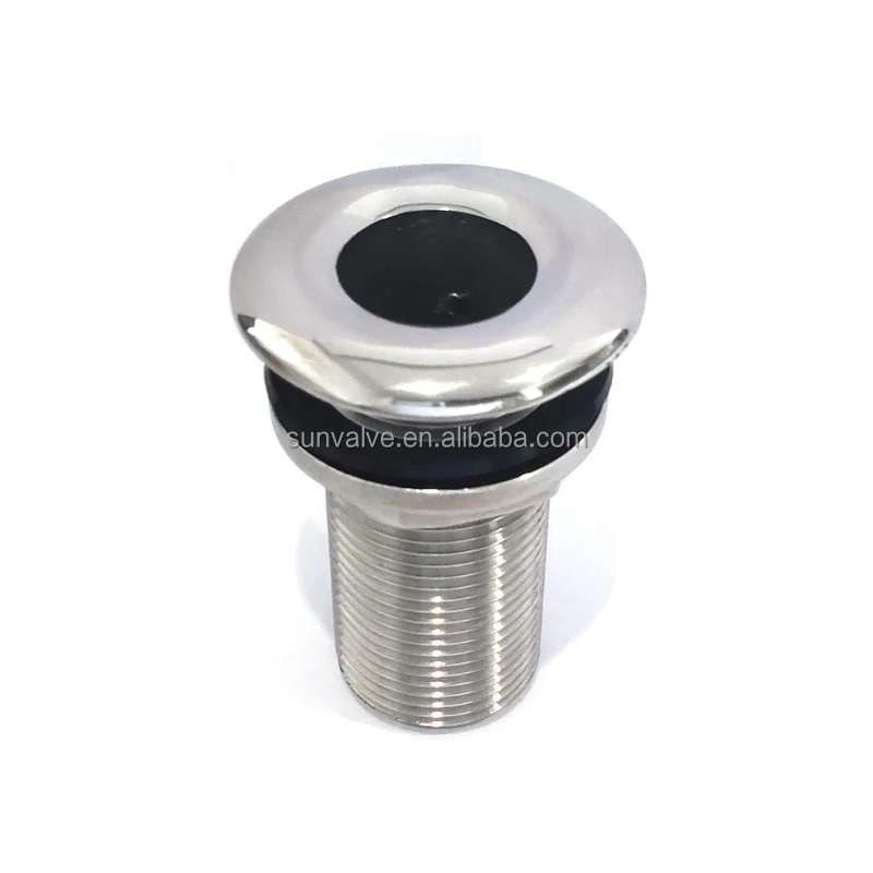 SS304 Boat Thru Hull Fitting 1/2" Marine Bulkhead Outlet