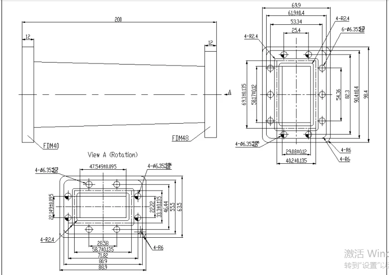 WR229-WR187 Waveguide Transition - Easy Assembly & Customized Frequency ...