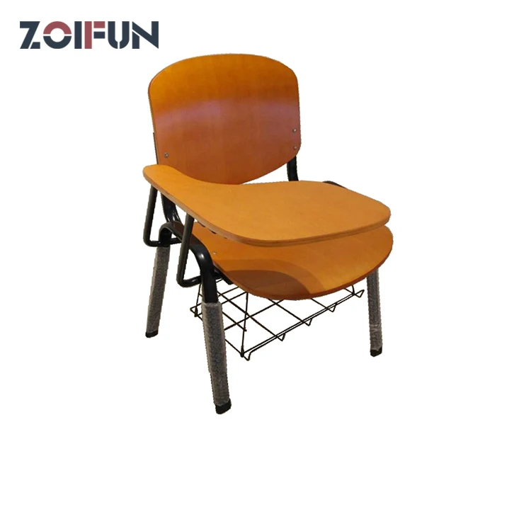 School Furniture Wooden Stackable Student Reading Writing Chair With ...