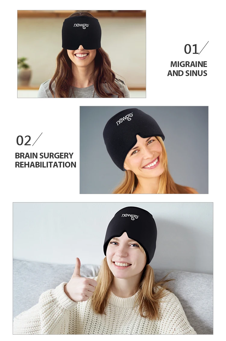 Headache & Migraine Relief Hot And Cold Therapy Ice Pack Hat For Puffy ...