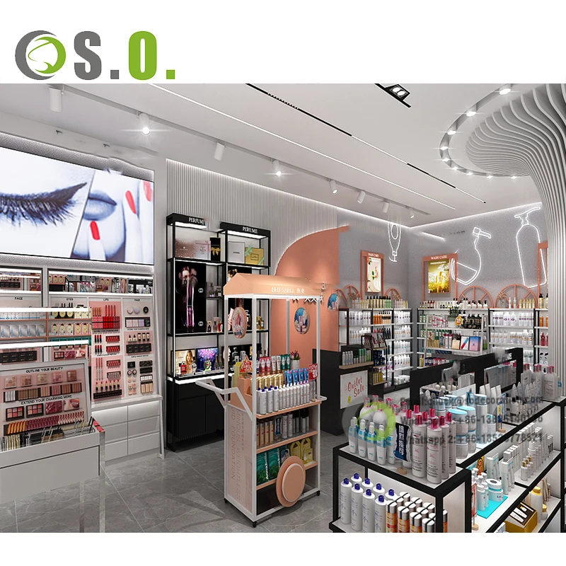 Customized Modern Store Design For Cosmetics Commercial Cosmetics Mall ...