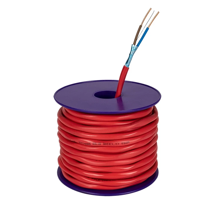 Twisted Pair Fire Alarm Cable UL1424 FPLR 2x14awg Shielded