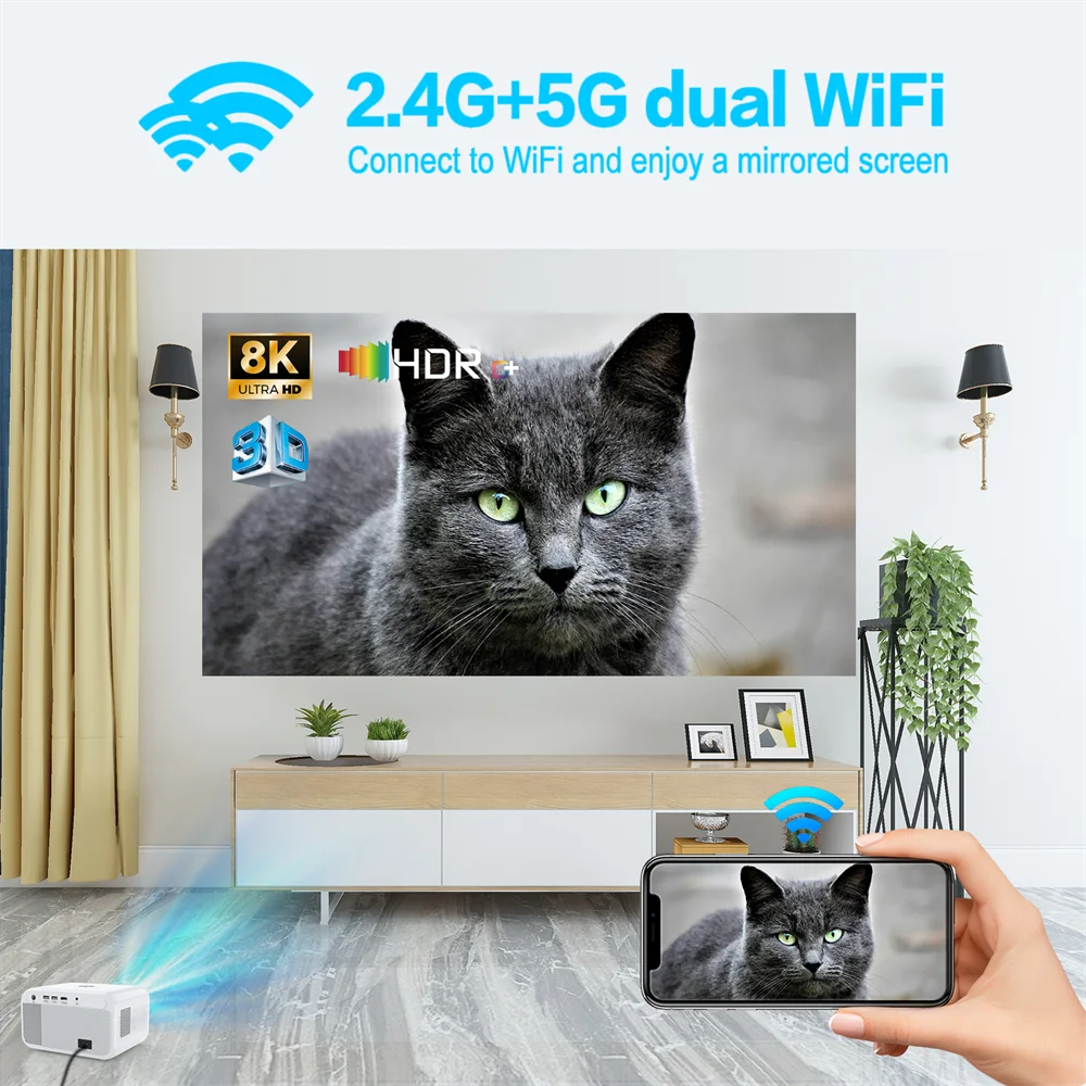 Cy900 1080p Smart Projector Multi Functional Office Both Home ...