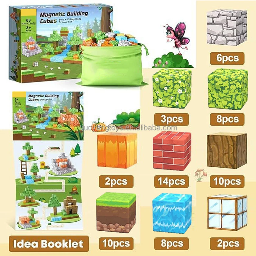3d Magnetic Building Cubes Assembly Game Magnetic Build Blocks ...